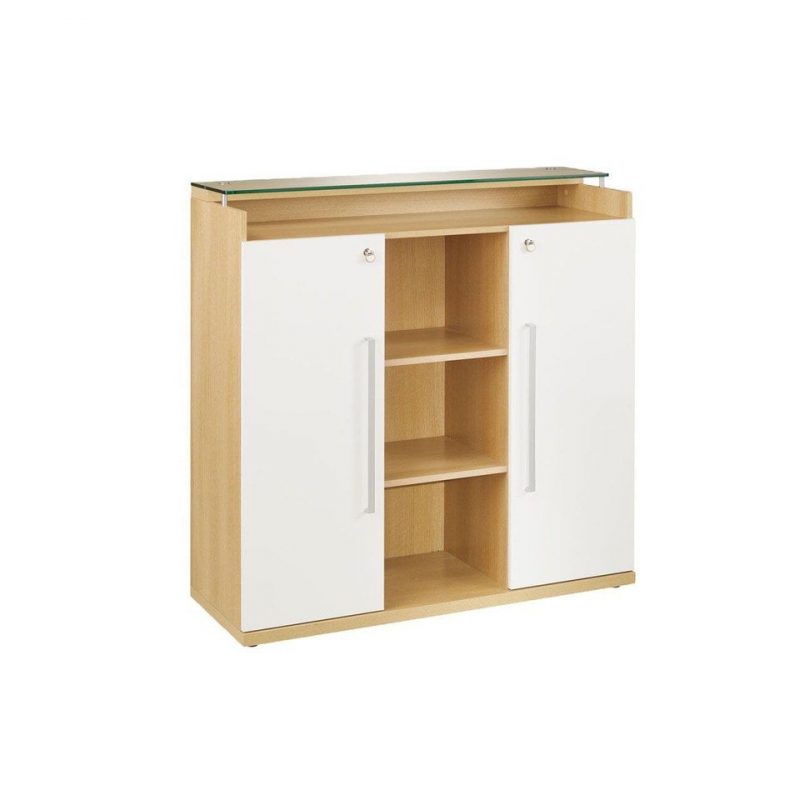 Gautier Silver - Mid-height Storage Unit - Office Furniture Warehouse