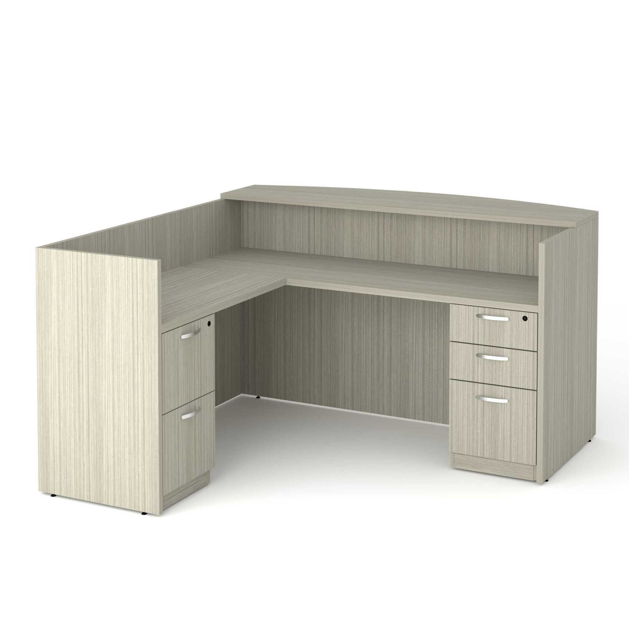 TL SERIES | 72x76 L-Shape Bow Front Reception Desk With BBF & FF ...