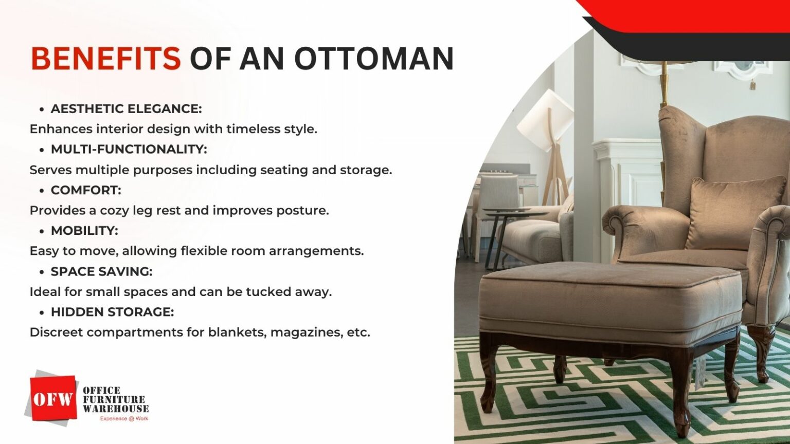 What Is an Ottoman? Uses, Features, and Benefits - Office Furniture ...